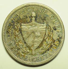 Cuba; Silver 20 Centavos 1920 | North & Central American and Caribbean ...