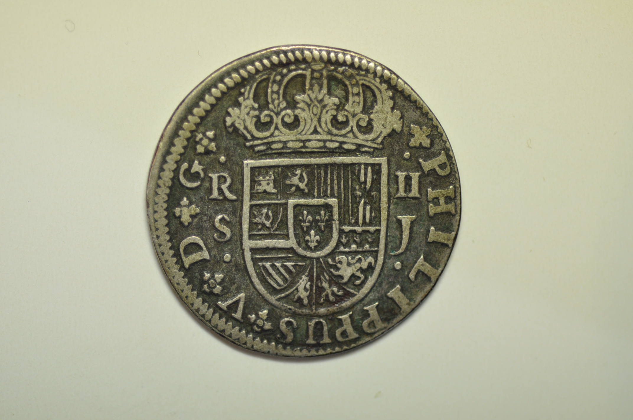 Spain; Silver 2 Reales 1722 S J | European Coins