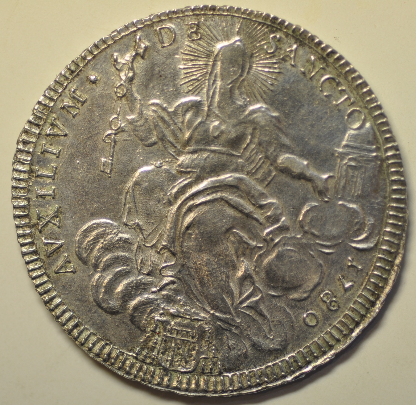 Papal States Silver Crown - Scudo 1780 ANNO VI XF | European Coins