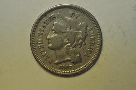USA Nickel 3 Cents 1867 | 3 Cents