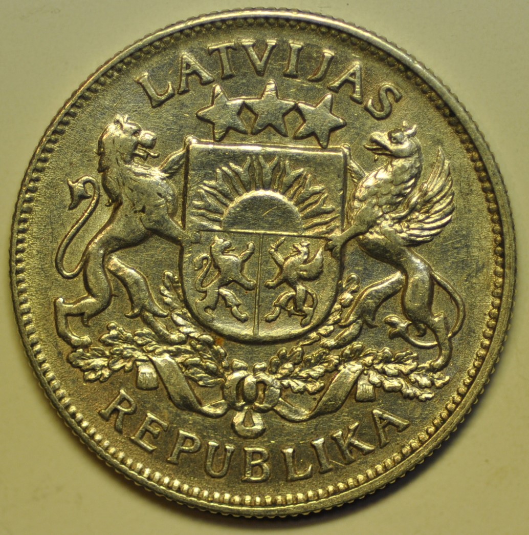 Latvia Silver 2 Lati 1926 | European Coins