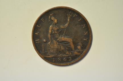 Great Britain; 1/2 Penny 1862 | European Coins
