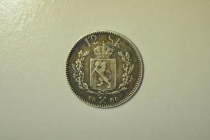 Norway; Silver 12 Skilling 1850 | European Coins