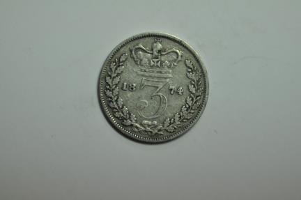 Great Britain; Silver 3 Pence 1874 | European Coins