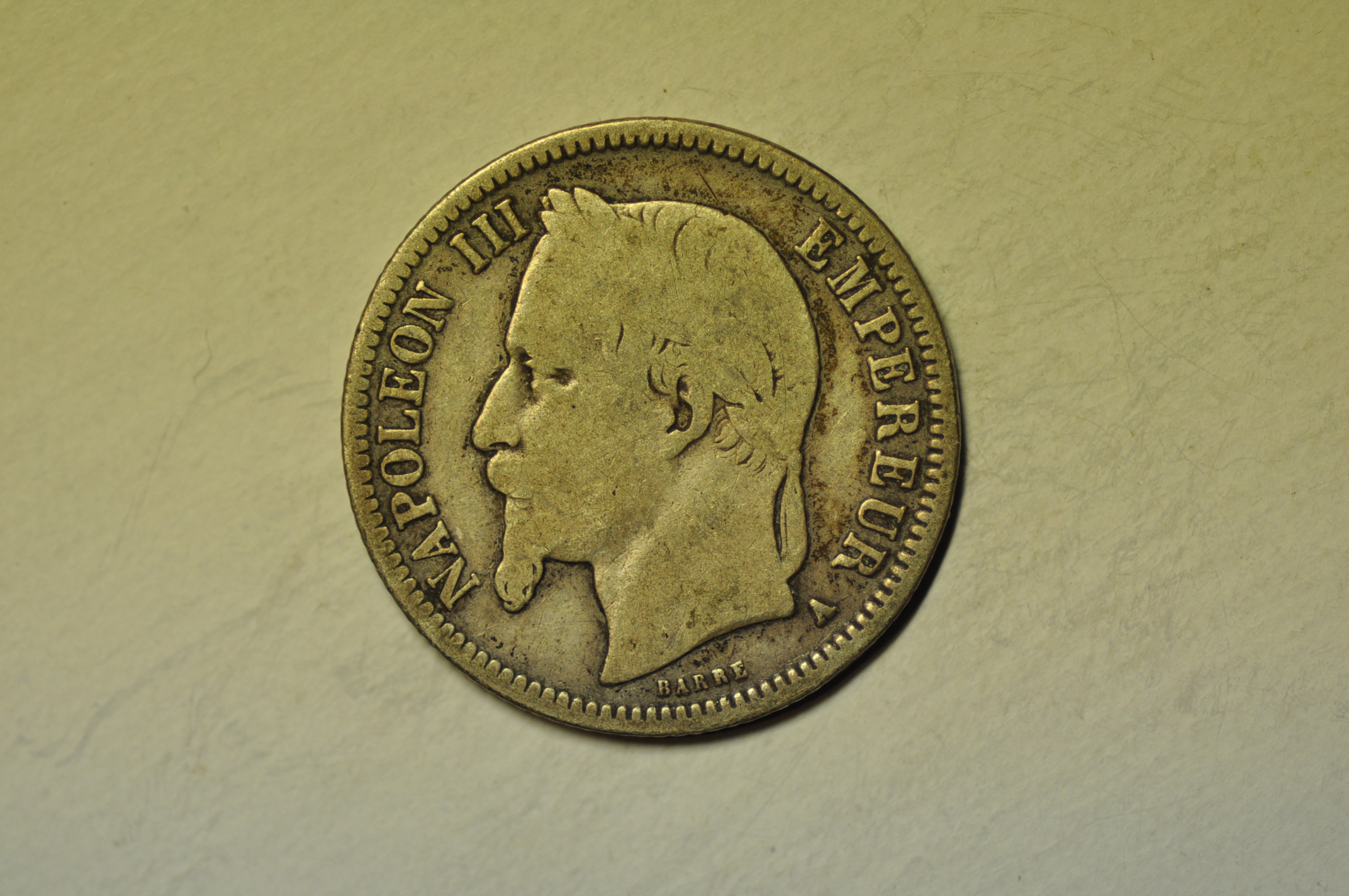 France; Silver Franc 1868-A | European Coins