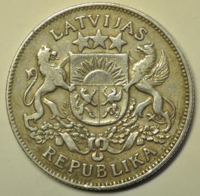 Latvia Silver 2 Lati 1926 | European Coins