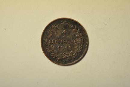 Italy; Centesimo 1908-R UNC | European Coins