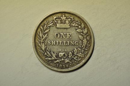Great Britain; Silver Shilling 1874 Die#54 | European Coins