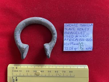 Bronze Manilla Slave Money Bracelet used in West Africa 1500's to 1800's