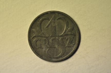 Poland - WWII German Occupation; Zinc Grosz 1939 | European Coins