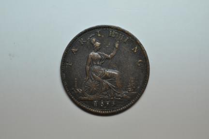 Great Britain; Farthing 1875-H XF | European Coins