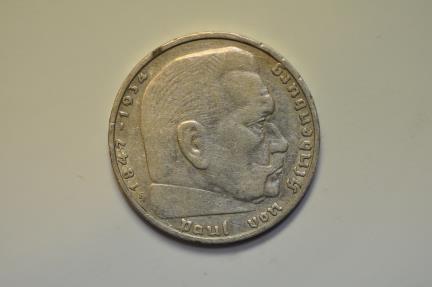 Germany; Silver 2 Reichsmark 1937-F | European Coins