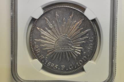 Mexico; Silver 8 Reales 1895-Ho FG NGC UNC Details cleaned | North & Central American and ...