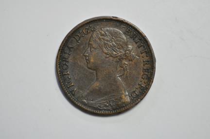 Great Britain; Farthing 1869 XF | European Coins