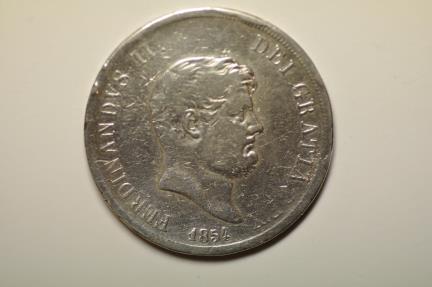 Italian States Naples; Silver Crown - 120 Grana 1854 | European Coins