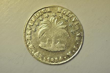 Bolivia; Silver 4 Soles 1854 PTS MJ | South American Coins
