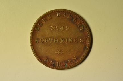Ireland; Dublin & Cork Farthing Token no date THE PORTER BARM BAKERY