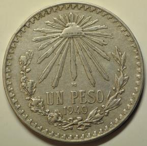 Mexico Silver Peso 1940 | North & Central American and Caribbean Coins