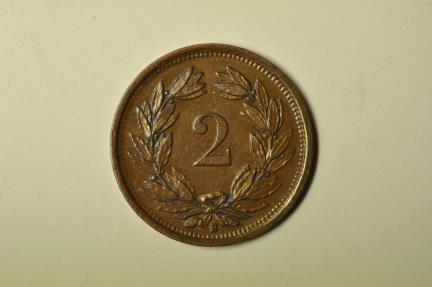 Switzerland; 2 Rappen 1932-B | European Coins