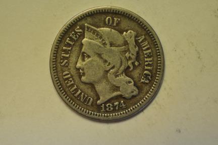 USA Nickel 3 Cents 1874 | 3 Cents