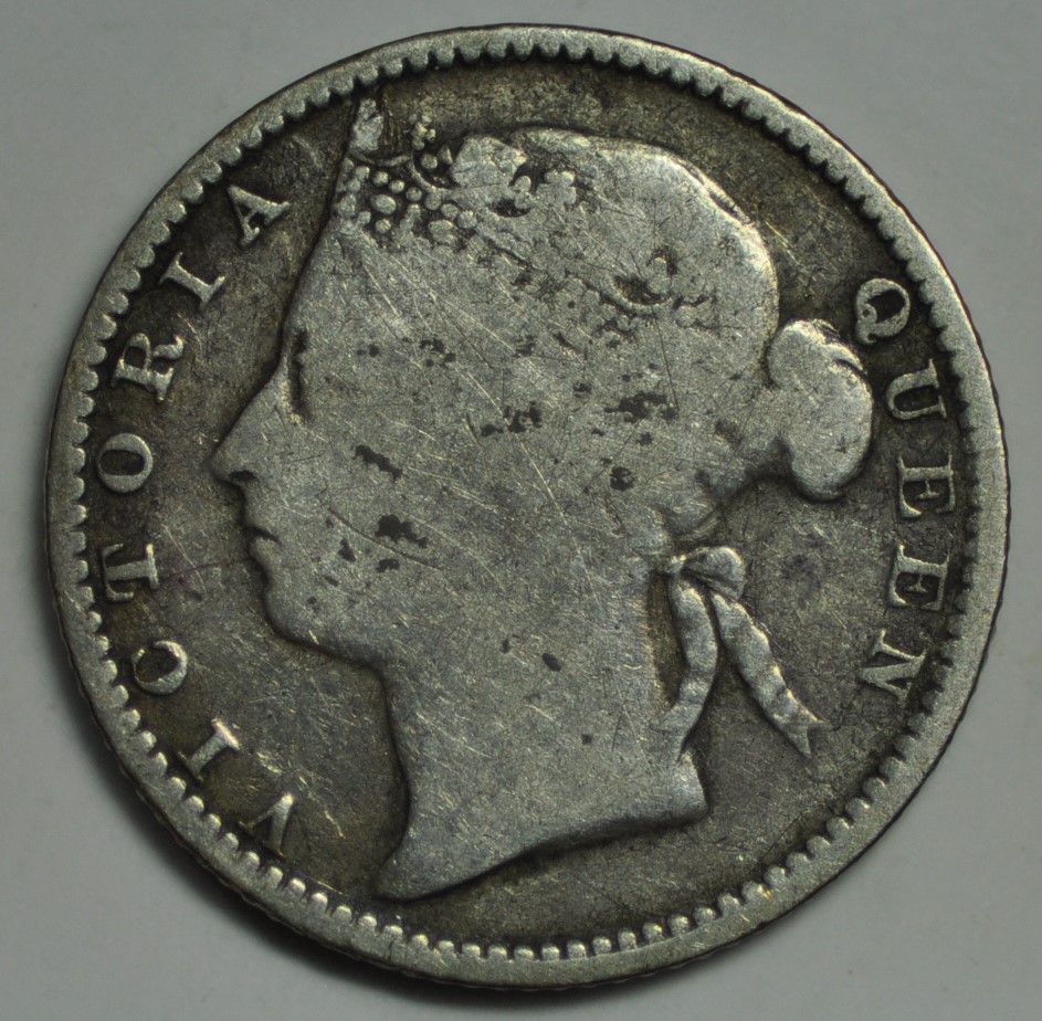 Straits Settlements; Silver 10 Cents 1898 | Asian and Middle Eastern Coins