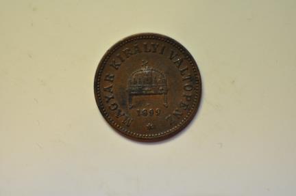 Hungary; 2 Filler 1899 KB XF | European Coins