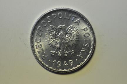 Poland; 1 Zloty 1949 - 1 Year Type ! UNC Rare in High Grade
