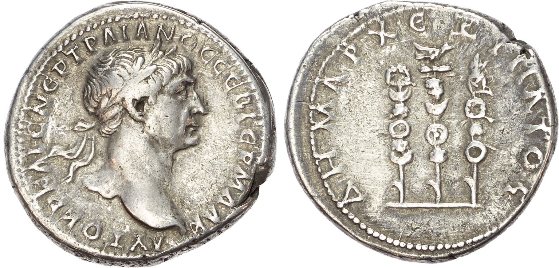 Trajan, Silver Tridrachm | Roman Imperial Coins