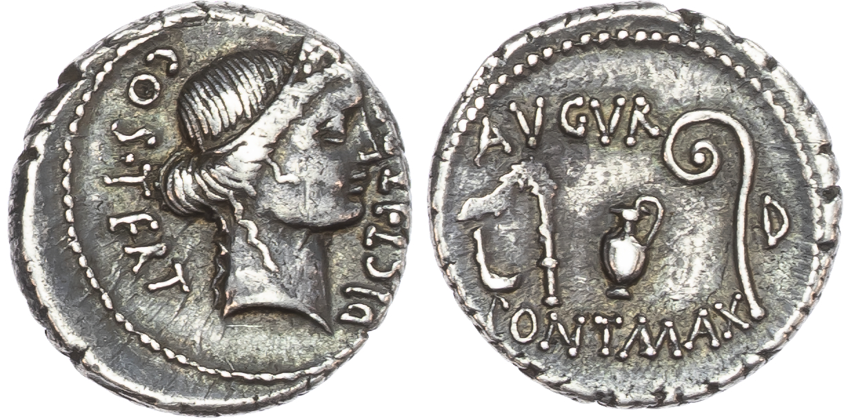 Julius Caesar, Silver Denarius | Roman Imperial Coins