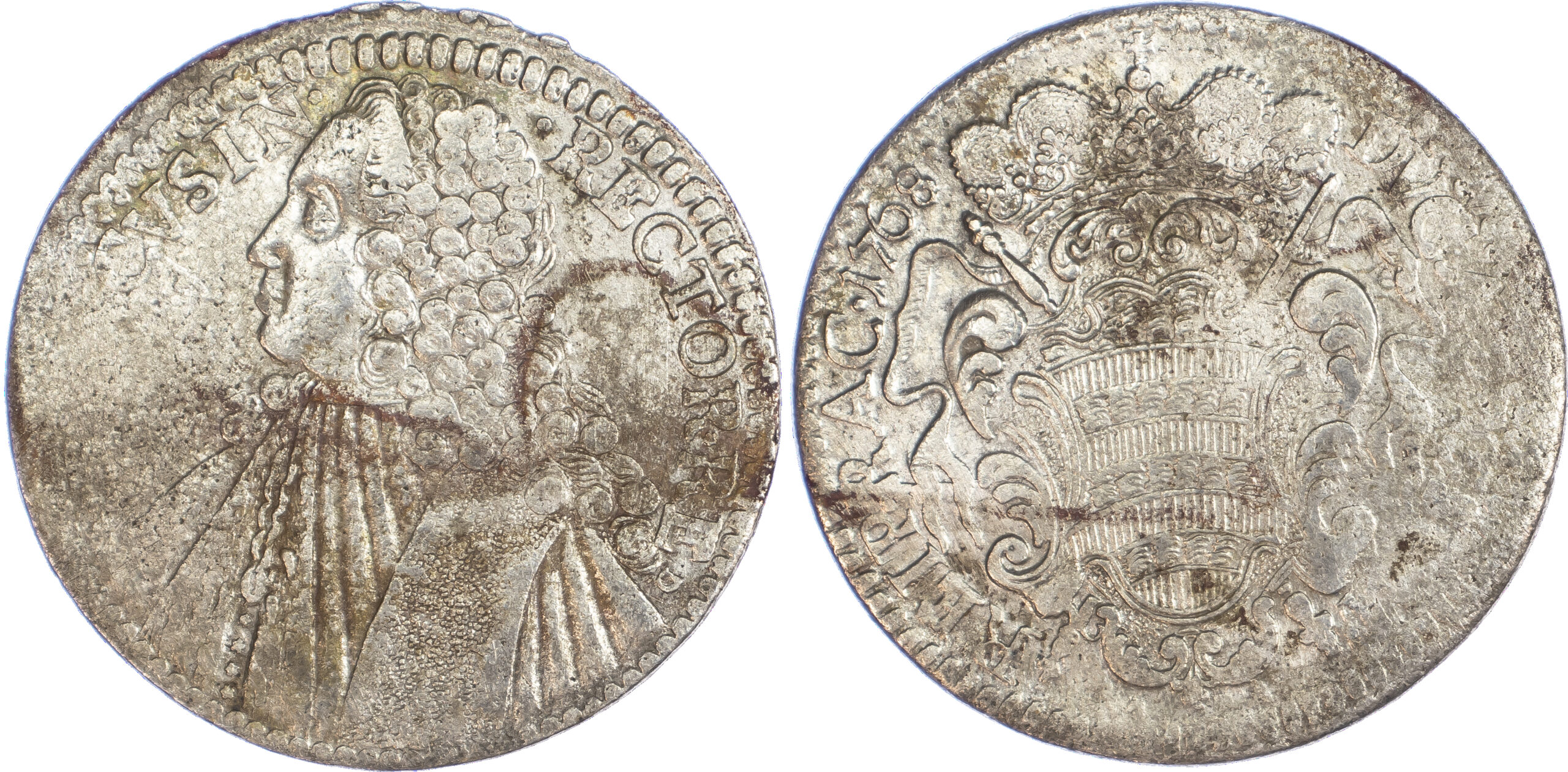 CROATIA, RAGUSA (DUBROVNIK), SILVER TALLERO, 1768 | European Coins