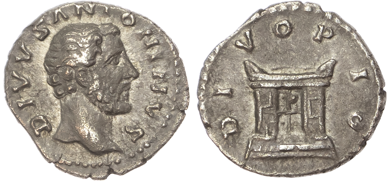 Divus Antoninus Pius, Silver Denarius | Roman Imperial Coins