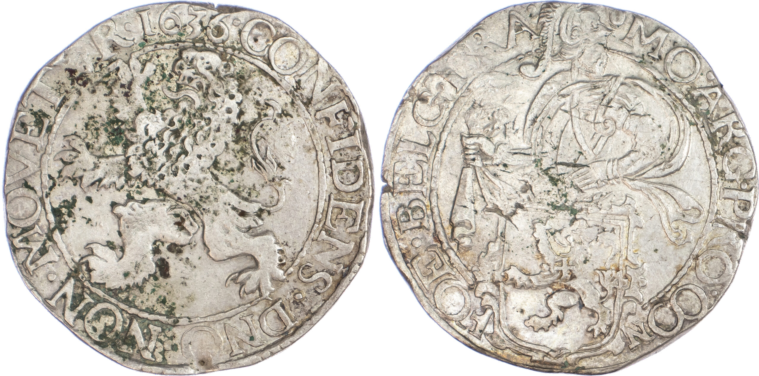 NETHERLANDS, UTRECHT, SILVER LION DAALDER, 1636 | Medieval Coins