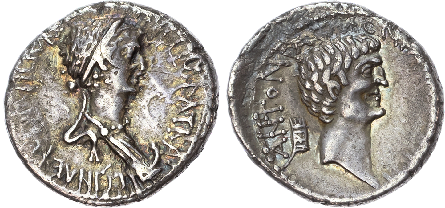 Antony and Cleopatra, Silver Denarius | Roman Imperial Coins
