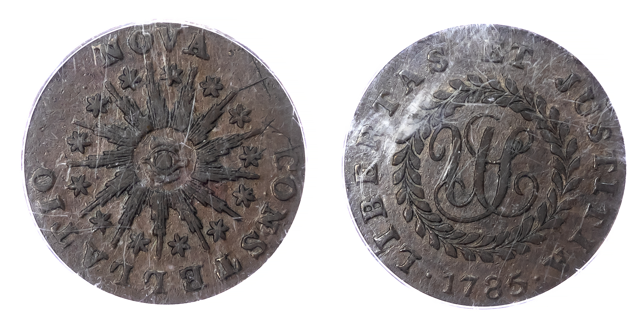 USA, Nova Constellatio Copper, 1785, Pointed Rays | North & Central ...