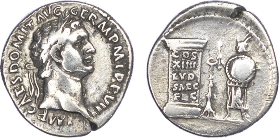 Domitian, Silver Denarius, Secular Games Issue | Roman Imperial Coins