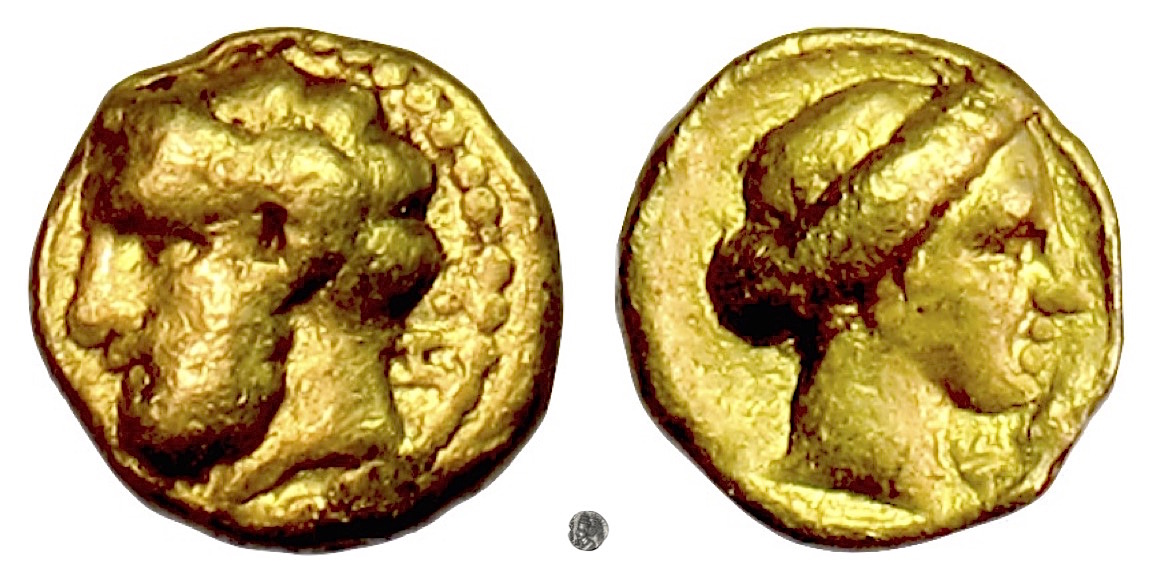 KYRENAICA, Kyrene. AV 1/10 stater, under Ophellas as Ptolemaic governor 312-308 BC