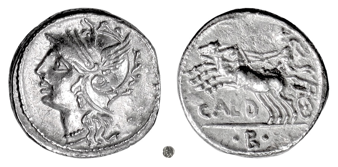 Roman Republic, C. Coelius Caldus. AR Denarius, Rome mint, 104 BC. Roma ...