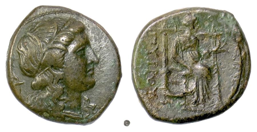 SICILY, Syracuse, Pyrrhus of Epiros. AE, 278-276 BC. Persephone ...