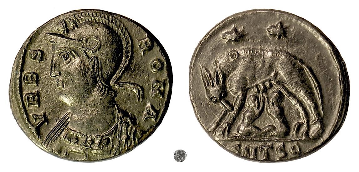 Roman Commemorative Series. AE follis, Thessalonica mint, 330-333 AD ...