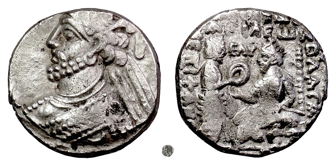 PARTHIA, Vologases III. BI Tetradrachm, Seleukeia on the Tigris mint ...