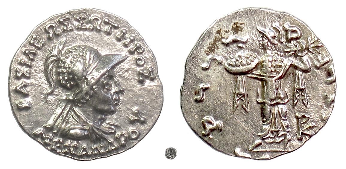 BAKTRIA, Menander I Soter. AR drachm, circa 155-130 BCE | Ancient ...