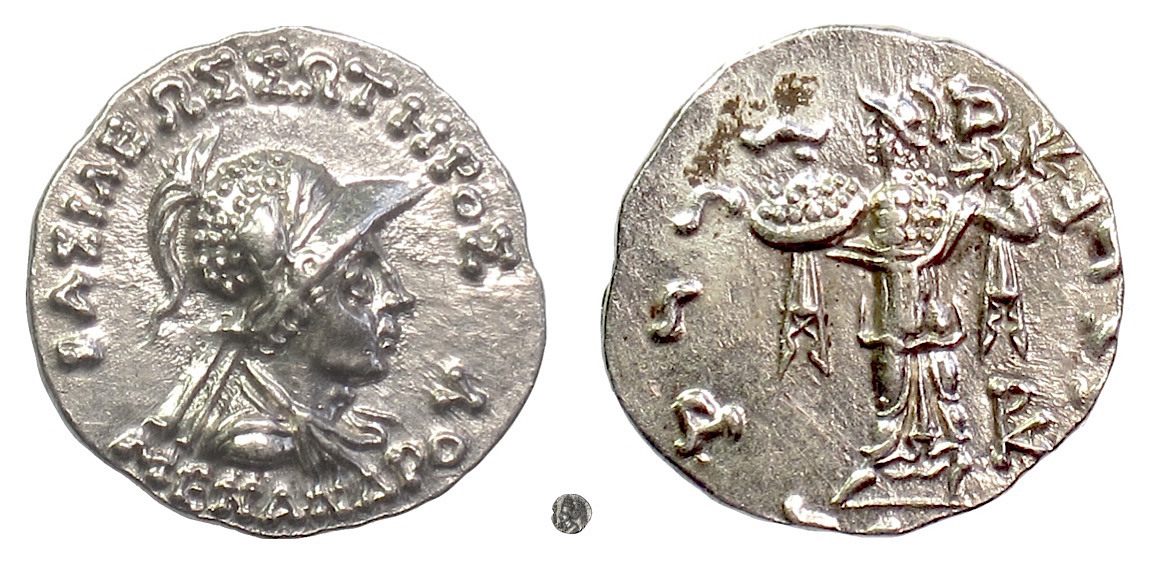 BAKTRIA, Menander I Soter. AR drachm, circa 155-130 BCE | Ancient ...