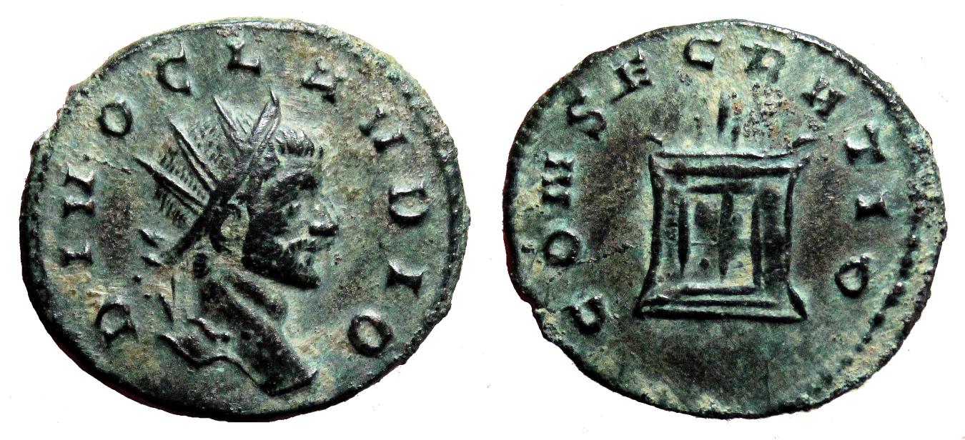 CLAUDIUS II GOTHICUS AE Antoninianus. EF. Altar. | Roman Imperial Coins