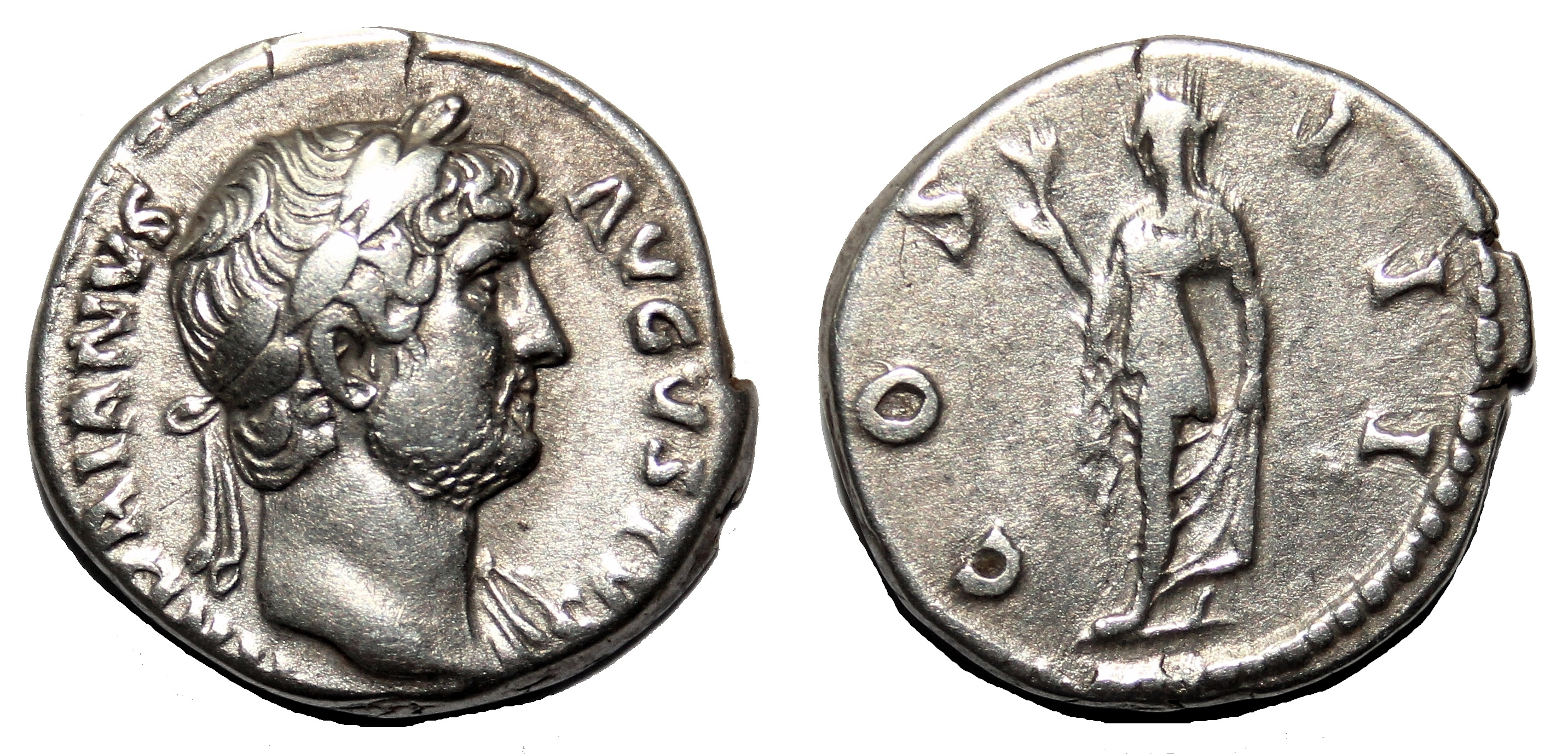 HADRIAN AR Denarius. EF-/VF+. The hope. | Roman Imperial Coins