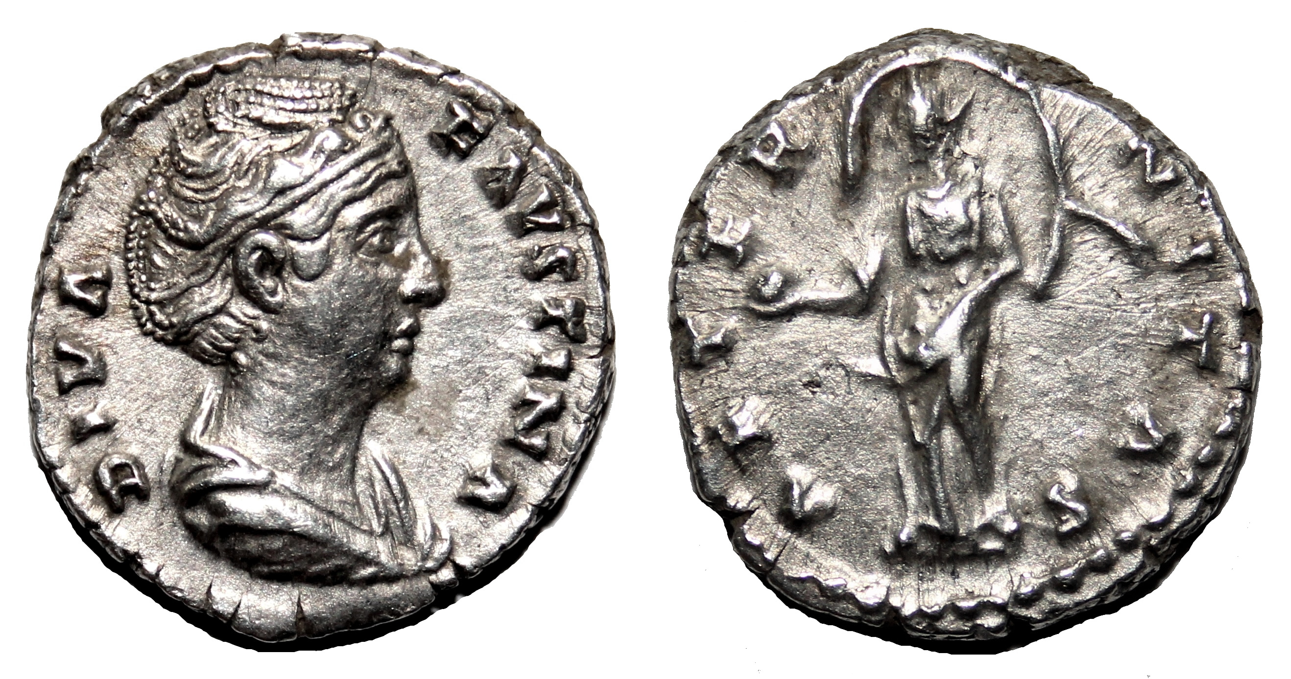 FAUSTINA I Maior AR Denarius. EF/EF-. The eternity. | Roman Imperial Coins