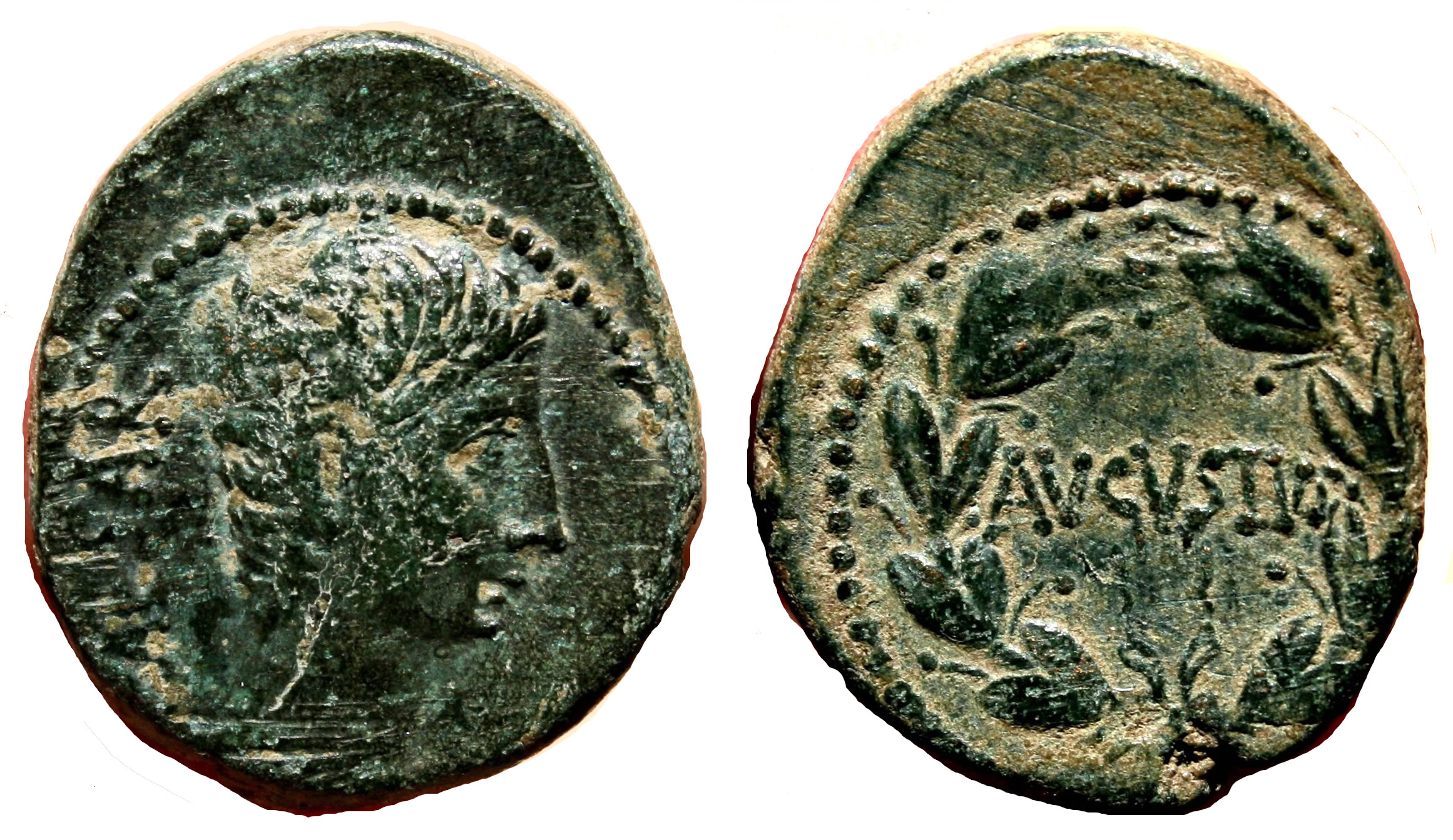 ANTIOCH (Syria) AE25. Augustus. EF-. AVGVSTVS - Wreath. | Roman ...