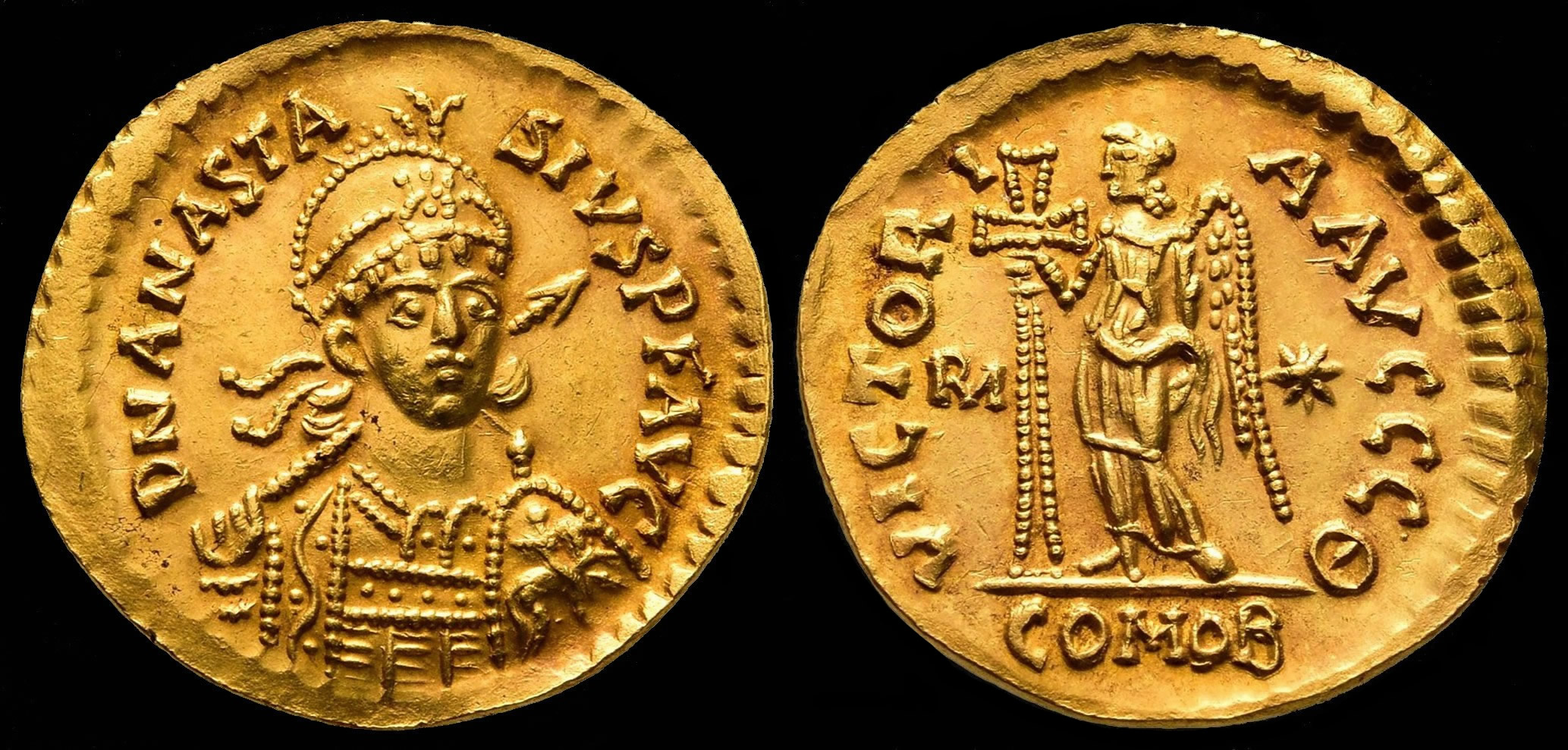 OSTROGOTHS. Theoderic AU Solidus. EF. Rome mint. Struck in the name of ...