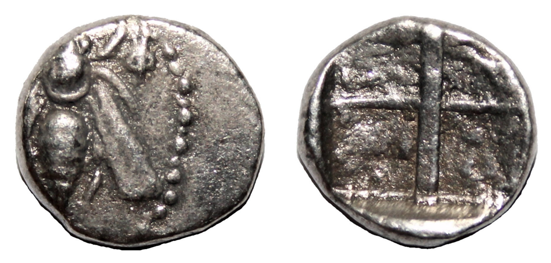 EPHESOS (Ionia) AR Hemidrachm. VF+/EF-. Circa 350-325 BC. Bee.