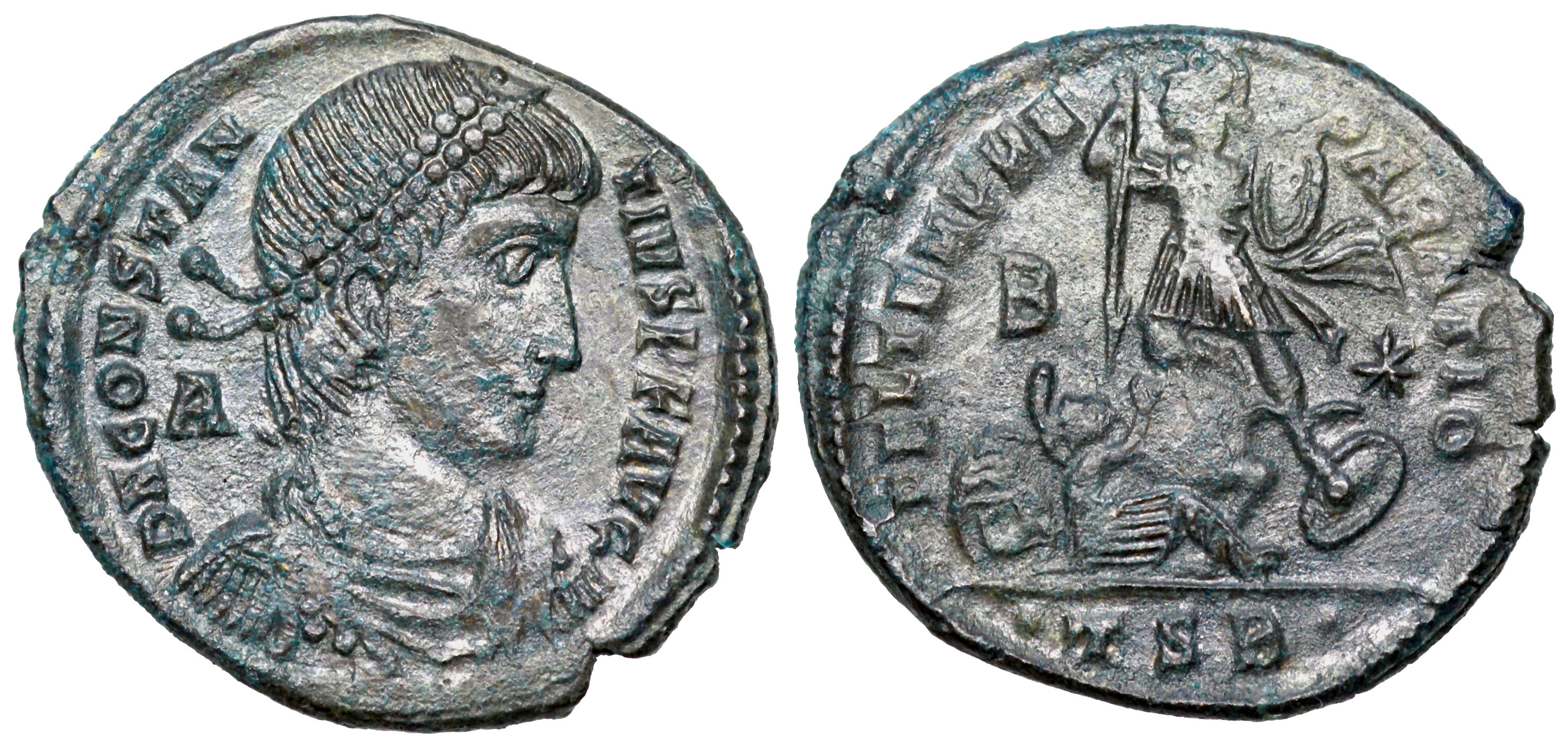 Constantius II FEL TEMP horseman…struck under Vetranio | Roman Imperial Coins