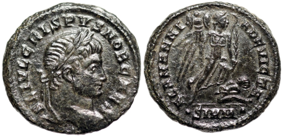Crispus ALAMANNIA DEVICTA from Sirmium | Roman Imperial Coins
